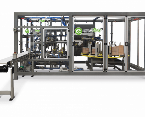 Case erecting and tray forming machines for RSC cases and die cut trays